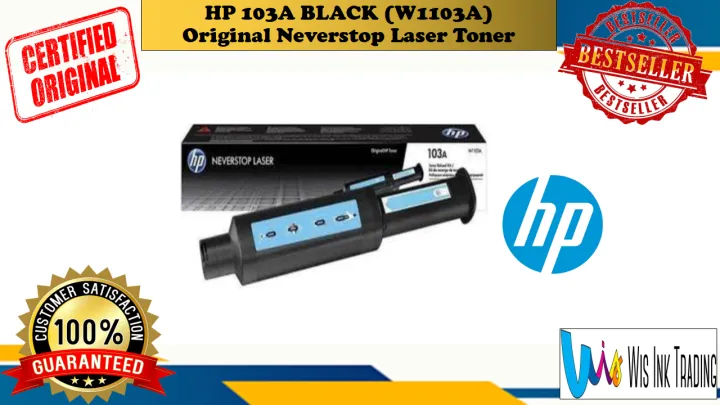 HP 103A BLACK (W1103A) Original Neverstop Laser Toner Reload Kit ...