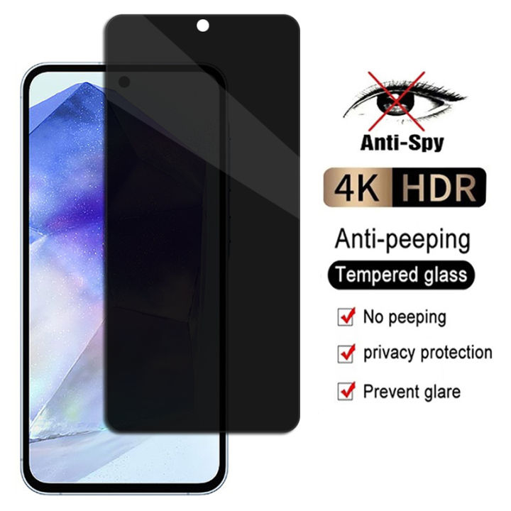 Samsung Galaxy A56 A36 A26 A06S A05 A05 A06 A15 A25 A35 A55 A16 5G Privacy Tempered Glass Screen ...