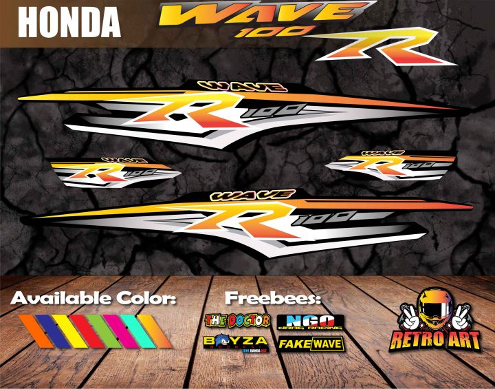 HONDA WAVE 100 R Decals | Lazada PH