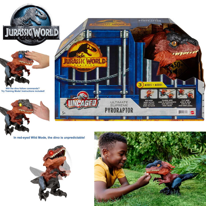 Jurassic World Dominion Uncaged Rowdy Roars Ultimate Pyroraptor ของเล่น ...
