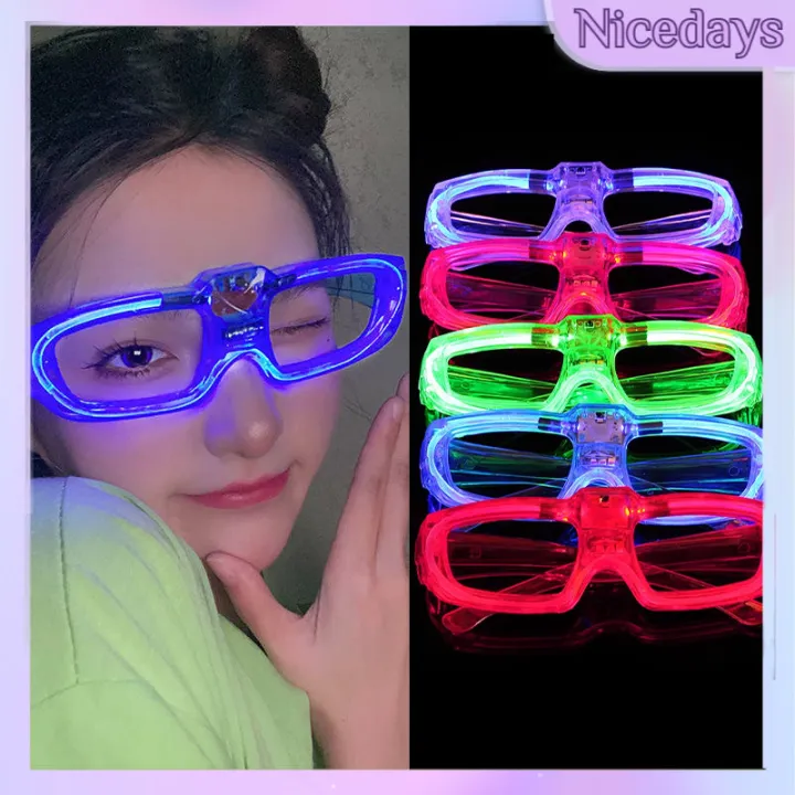 Nicedays🍒Malam Pesta Konser Prop Kreatif Flash Kacamata Led Keren ...