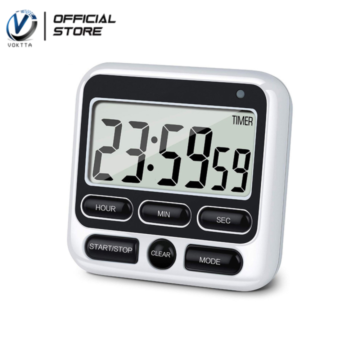 VOKTTA Digital Kitchen Timer with Mute/Loud Alarm Switch ON/Off Switch ...