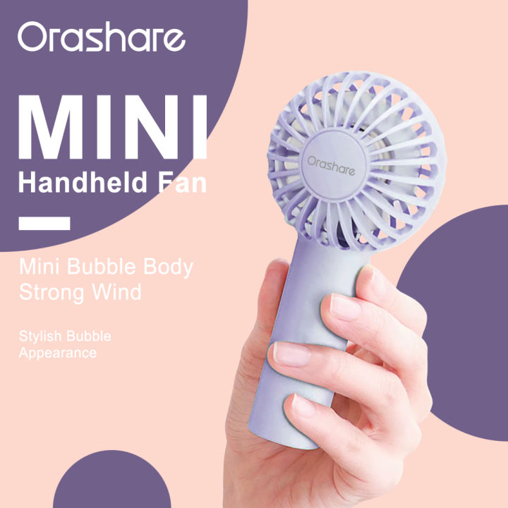 Orashare HF02 Mini Fan Portable Electric Fan 3 Wind Speeds Super Handy ...