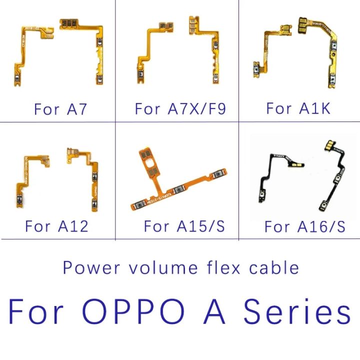 Power Volume Button Flex Cable For OPPO A7 A12 A15 A15S A16 A16S AX7 ...
