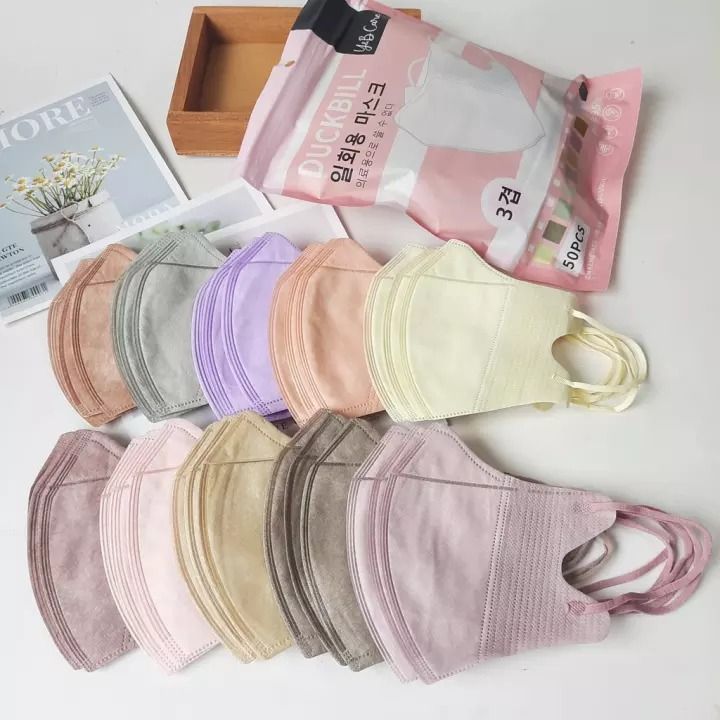 MASKER WARNA SOFT ISI 50PCS , ISI 10PCS KUALITAS PREMIUM / DUCKBILL ...