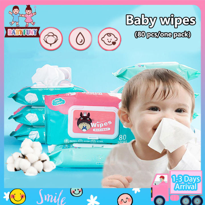 Baby wet tissue 80 pcs per pack (Non-Alcohol-wet wipes) Face Tissue ...