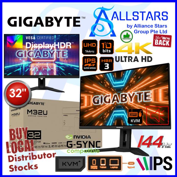 (ALLSTARS : PROMO) *Massive Discount* Gigabyte M32U 31.5 inch Gaming Monitor / 4K 3860x2160, SS ...
