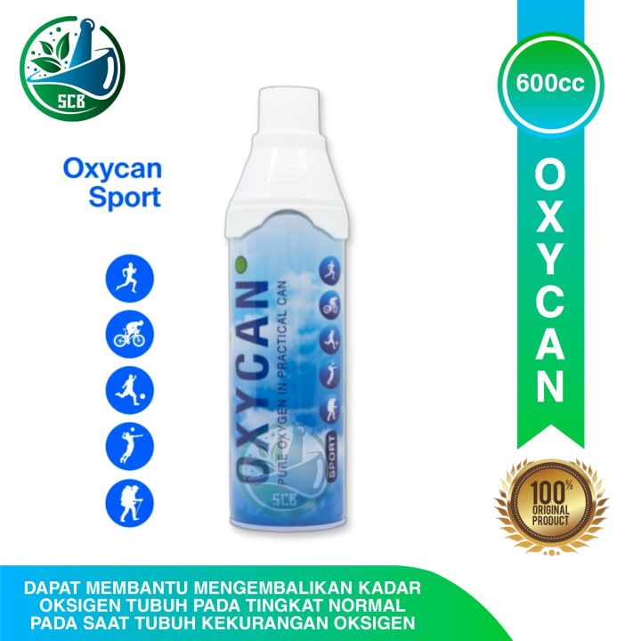 Oxycan Sport 600 cc (Botol Biru) - Oxygen / Oksigen Portable | Lazada ...