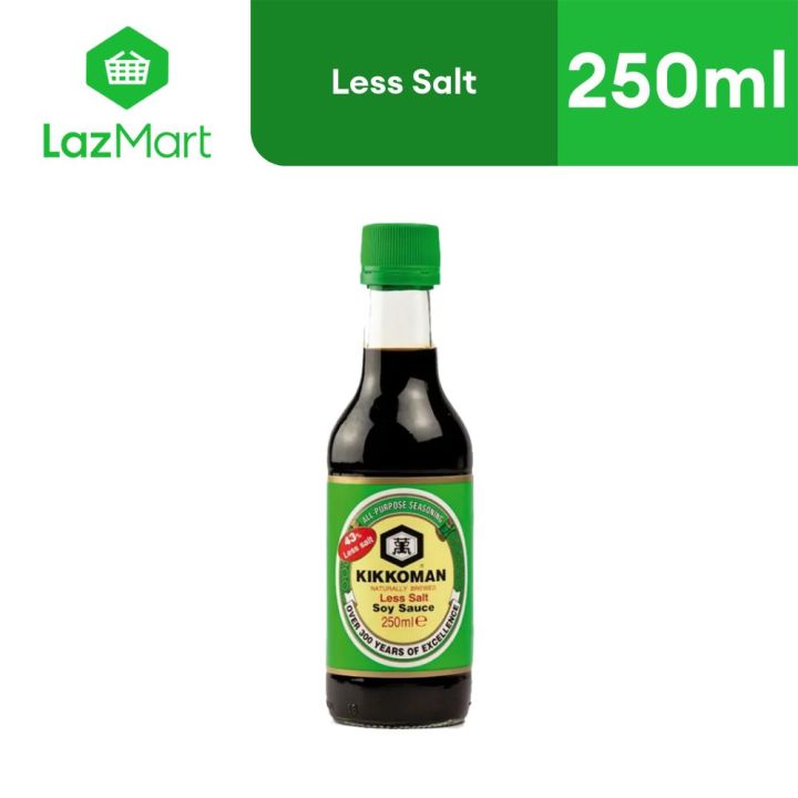 Kikkoman Less Salt Soy Sauce Green Label 250ml | Lazada PH