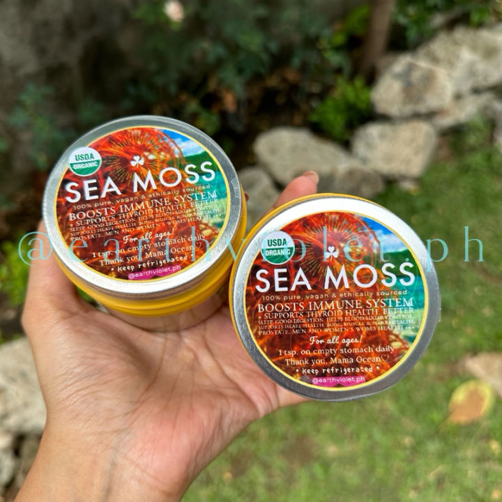 Medicinal Algae ☘︎ Dr. Sebi Sea Moss Gel Irish Moss Ⓥ in Mason Jar ...
