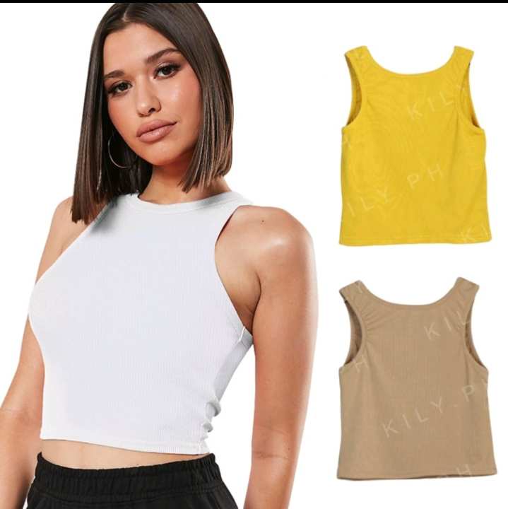 Racer back for women sando croptop. | Lazada PH