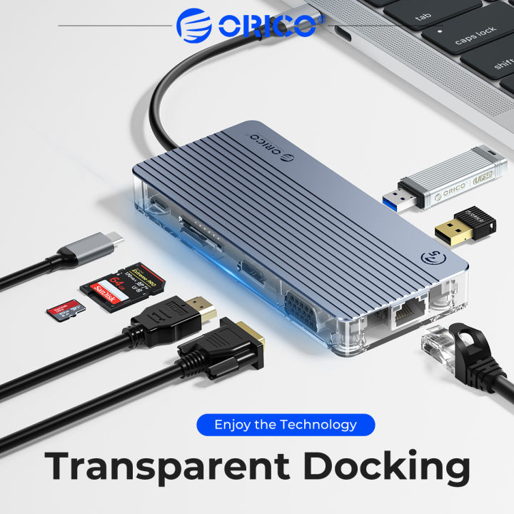 ORICO Transparent Type C USB Hub Type-C to 4K30Hz HDMI-com Adapter ...