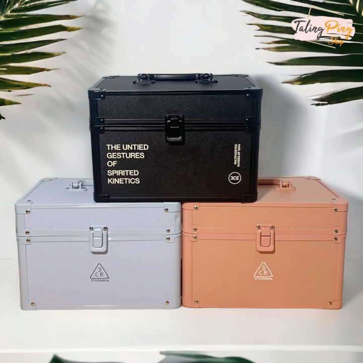 [JZ24] กล่องใส่เครื่องสำอางค์และอุปกรณ์เสริมความงาม กล่องใส่ของเอนกประสงค์ มีหูหิ้วและกระจกในตัว ...