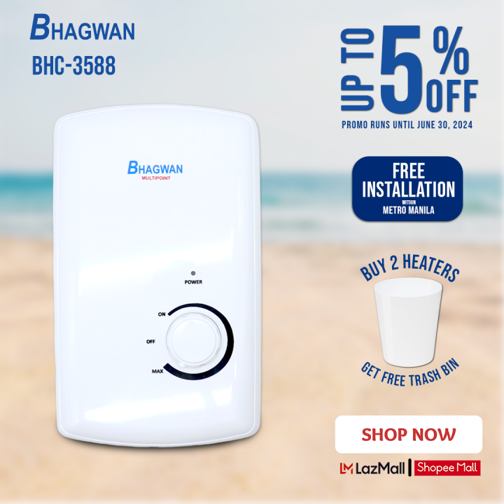 Bhagwan Electric Water Heater Multi-Point Set Shower Heater BHC-3588 Model | Lazada PH