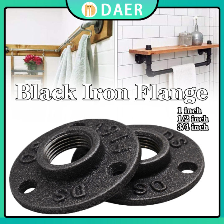 1/2 inch 3/4 inch 1inch Black Iron Flange Pipe Floor Wall Mount Flange ...