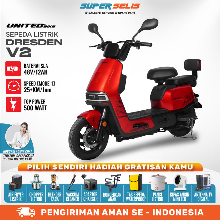 Sepeda Listrik UNITED DRESDEN V2 Garansi Resmi | Lazada Indonesia