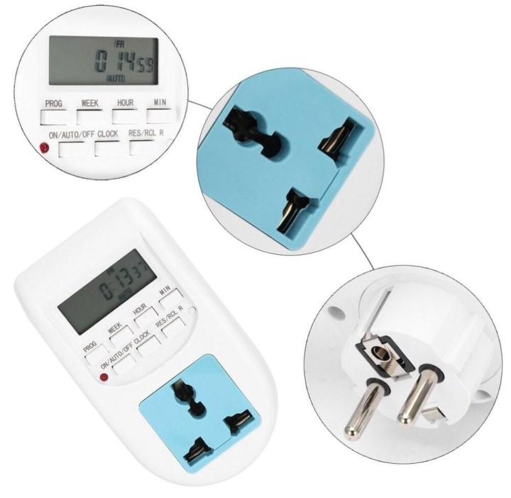 Digital Timer AL-06 Electronic Digital Mains EU Plug In Timer Switch ...
