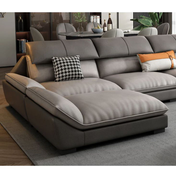 Modern design luxury living room villa sofa furniture leather sofa set ...