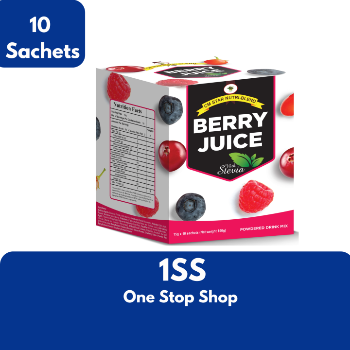 CM Star Berry Juice with Stevia, 15g x 10 Sachets (Exp May 2025 ...
