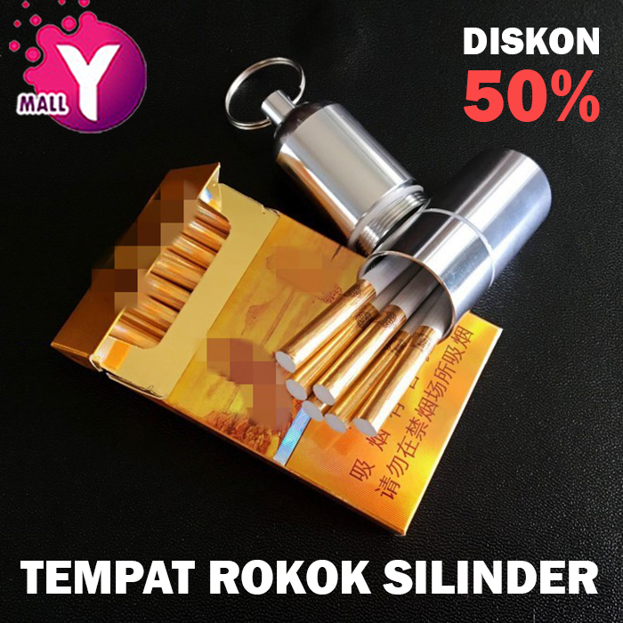Case Bungkus Rokok Cylinder Stainless Steel Cigarette Case Tempat Rokok ...