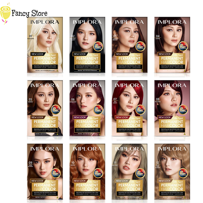 Implora [08-RW] Permanent Hair Color Cat Rambut Red Wine | Lazada Indonesia