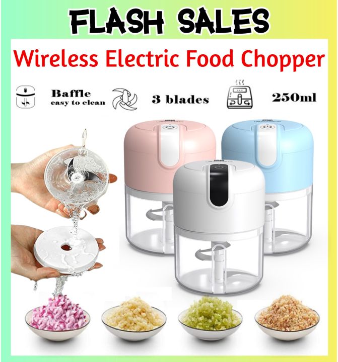 **READY STOCK**250ML Mini Blender Garlic Chopper Electric Food Chopper ...