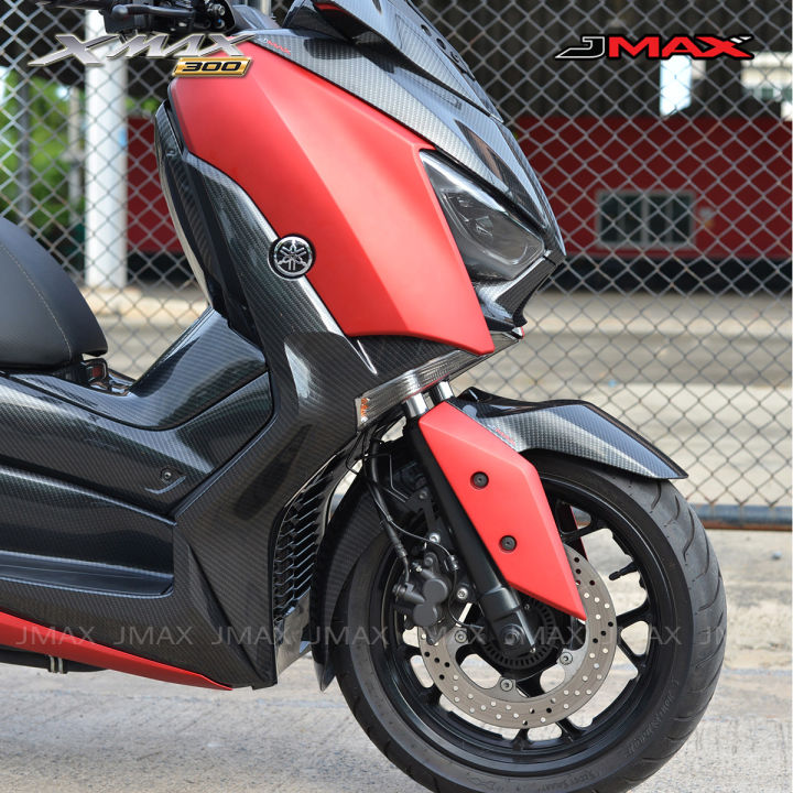แฟริ่งไฟเลี้ยวหน้า LR XMAX 300 2017-22 JMAX ตรงรุ่น ลายฟิล์มคาร์บอน 6D ...