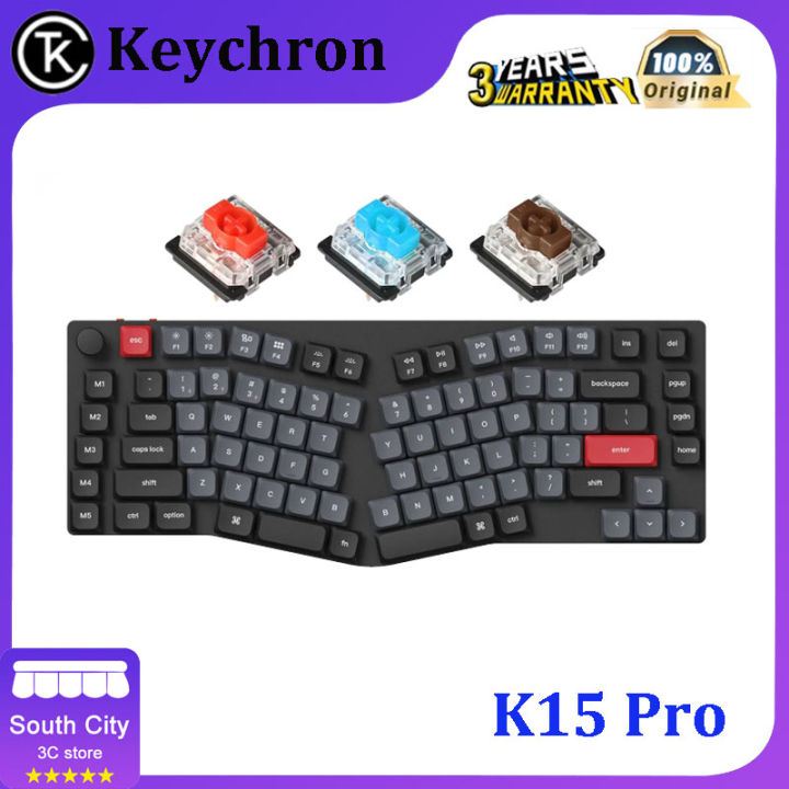 keychron K15 Pro Bluetooth Dual Mode Dwarf Spindle 75% Alice Shaped ...