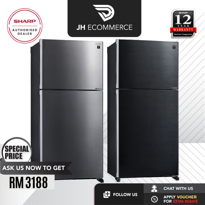 Sharp 720L J-Tech InverterPelican Refrigerator SJP801MFMS (New ...