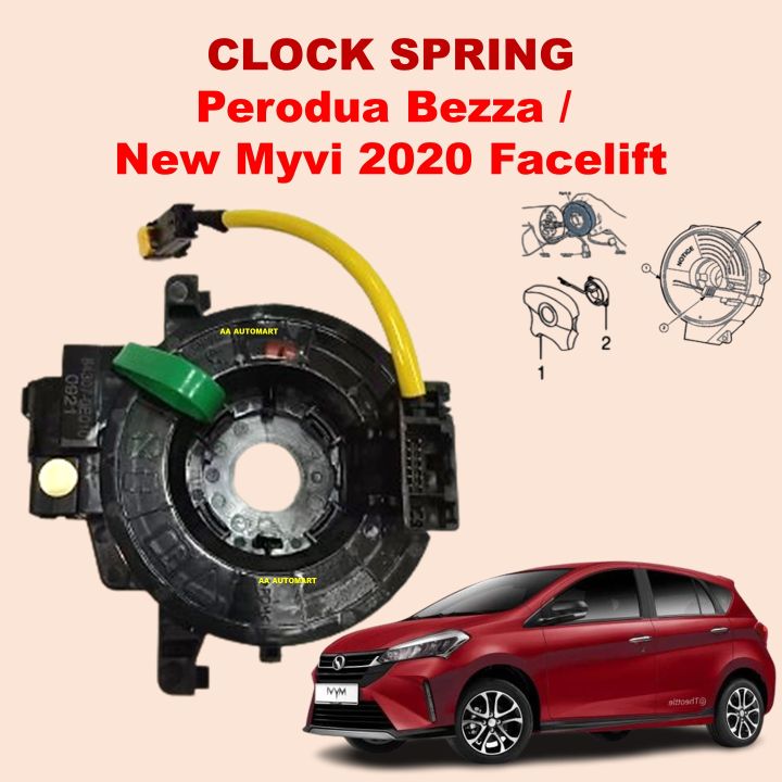 WARRANTY Perodua Bezza / Myvi 2020 Facelift Airbag Spring Cable Clock ...
