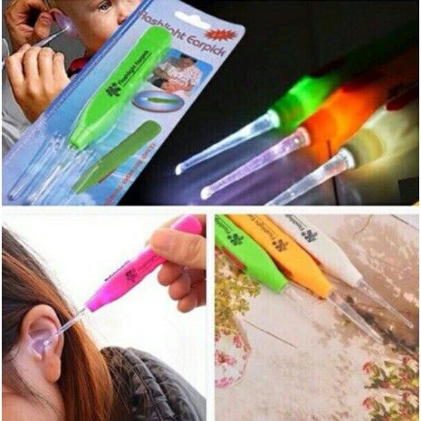 Ecoplanet COD#Ear Care Plastic Flashlight Earpick Ear Wax Cleaner Tool ...