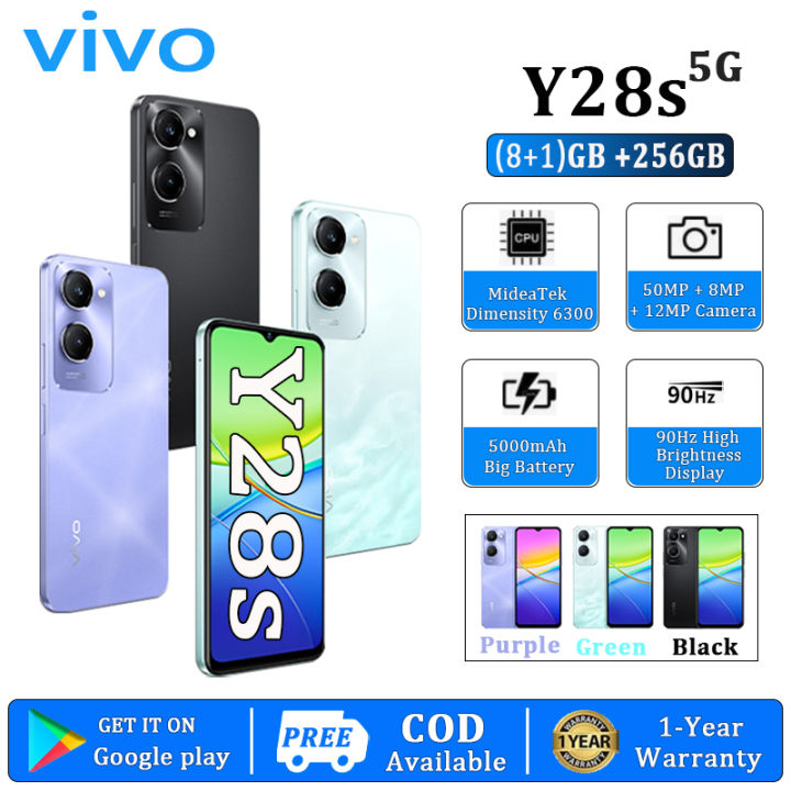 Original Vivo Y28s 5G Smartphone 8+1GB EXTENDED RAM +256GB ROM 5000mAh ...