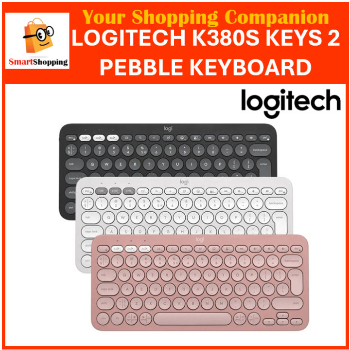 Logitech K380s (upgraded model of K380) Multi-Device Bluetooth Keyboard K 380 Blue tooth Black ...