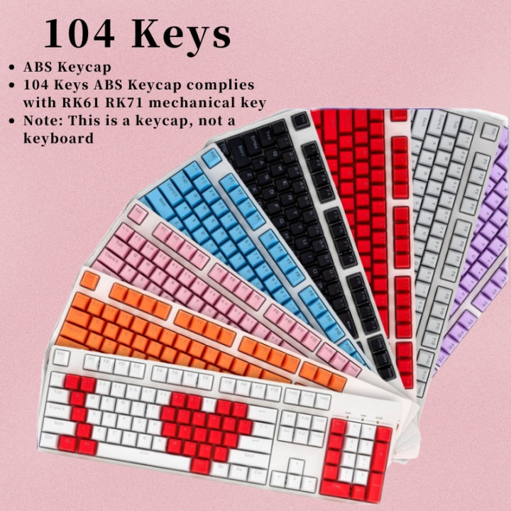 ABS 113Keys Pink Black White Grey Keycaps OEM Profile Universal ...