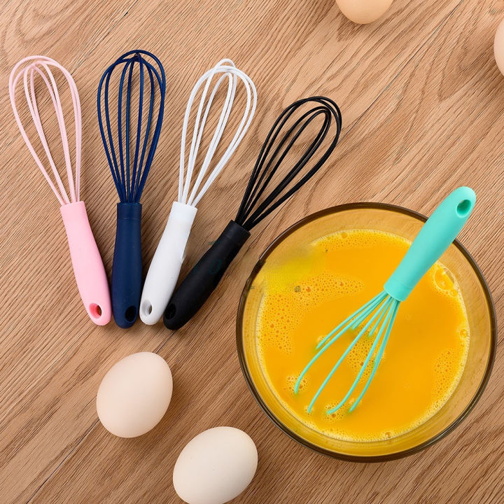 Manual Egg Beater Stainless Steel Silicone Whisk Cream Kitchen ...