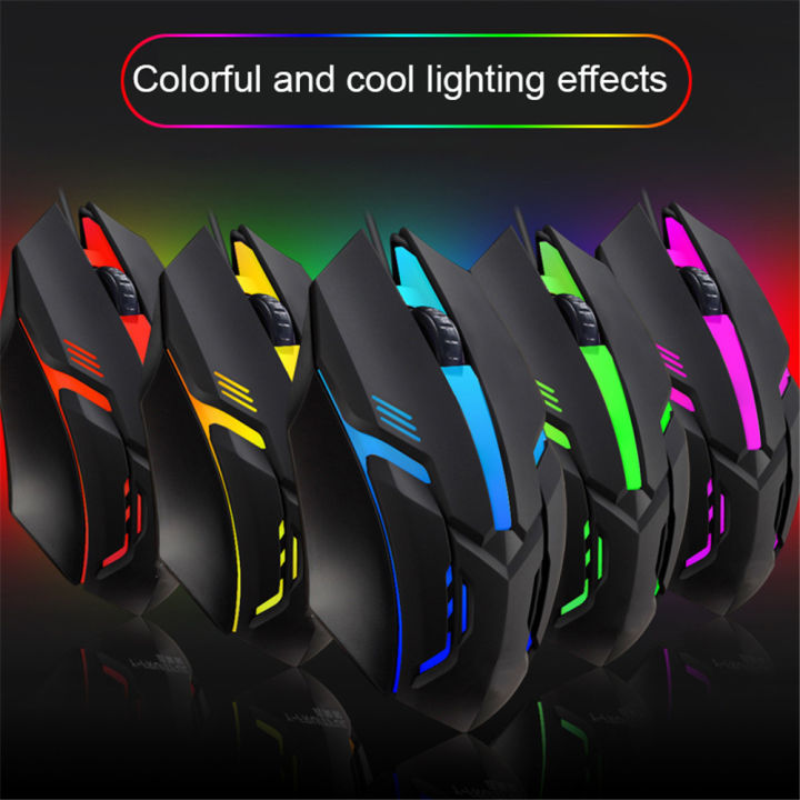 2400 DPI USB Wired Mouse Gamer Mice Gaming Mouse With Color Changing ...