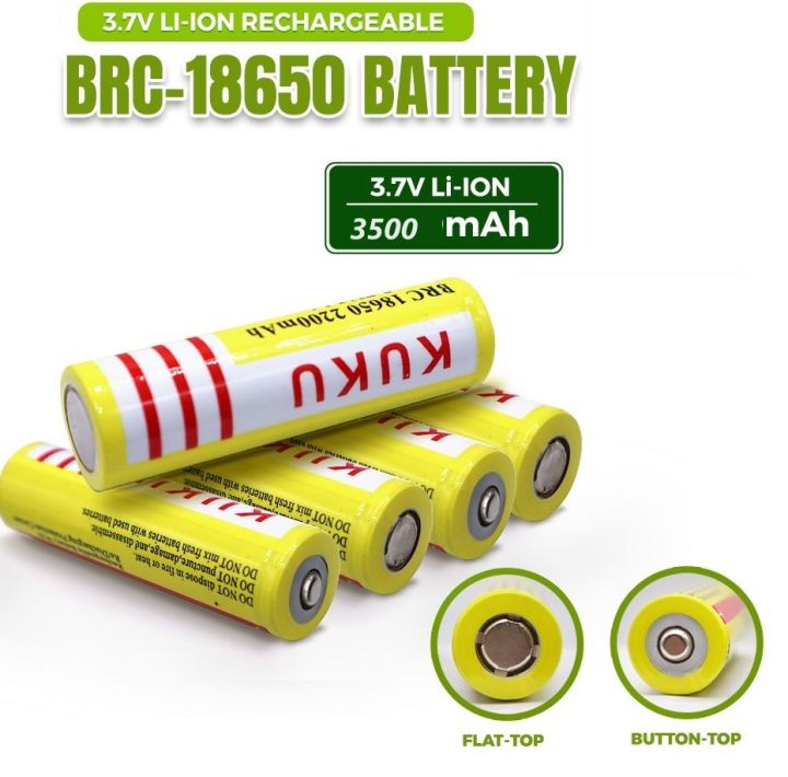 KUKU 18650 3.7v Battery Rechargeable Batteries for mini fan/wireless ...