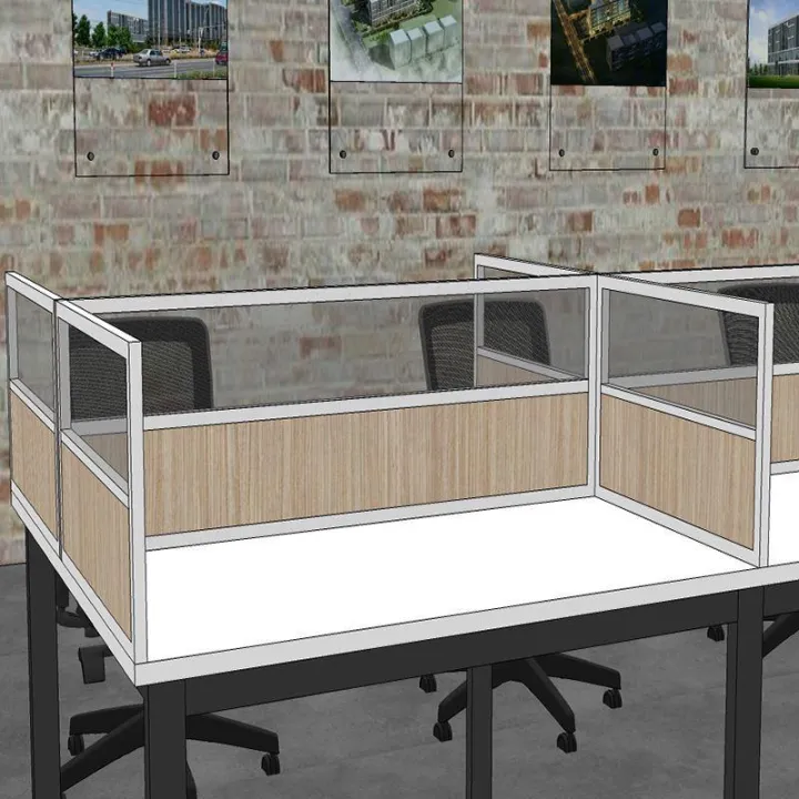 Desk partition baffle Desktop enclosure Office soundproof screen work ...