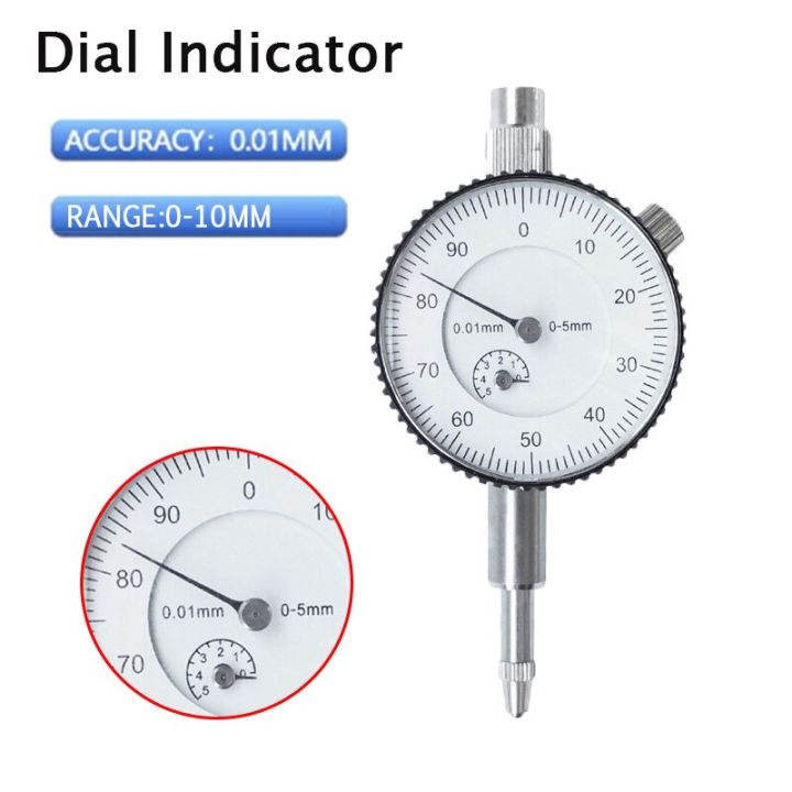 Precision 0.01mm Dial Indicator Gauge 0-10mm Meter Precise 0.01mm Resolution Indicator Gauge ...