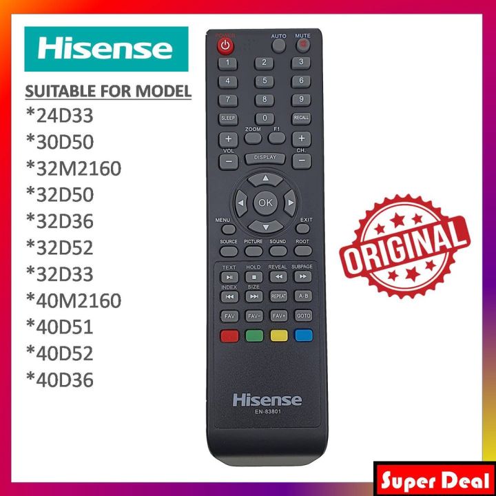 [] HISENSE LED LCD Flat Panel TV evision Remote Control (EN-83801 ...
