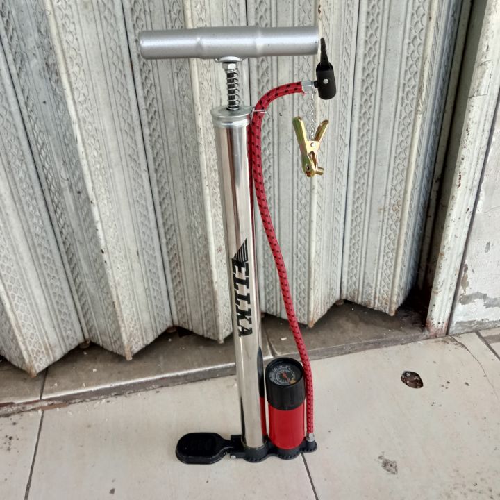 Pompa Angin Ban Sepeda dan Motor Model Lantai dengan Meter Tekanan ...