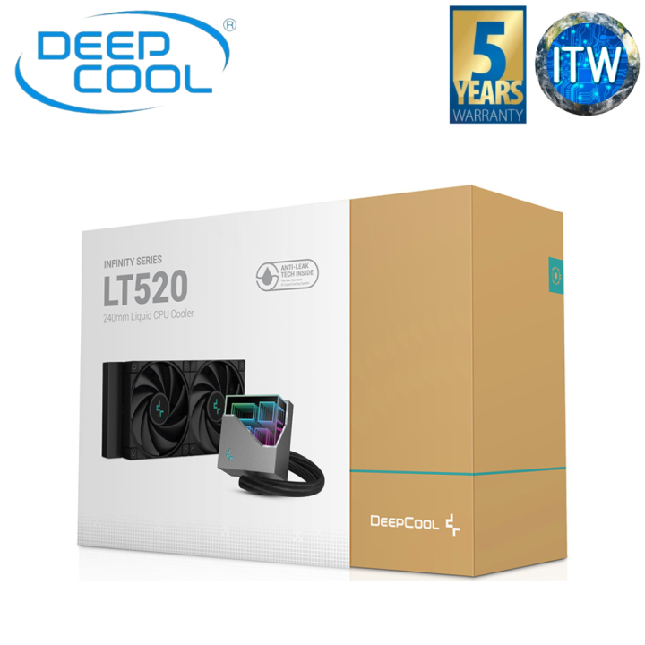 ITW | DeepCool LT520 Black 240mm High-Performance AIO Liquid CPU Cooler ...