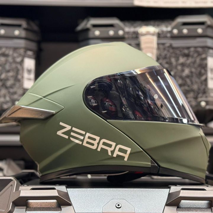 ZEBRA A113 RITZY PLAIN (Matte Army Green) MODULAR - DUAL VISOR (with ...