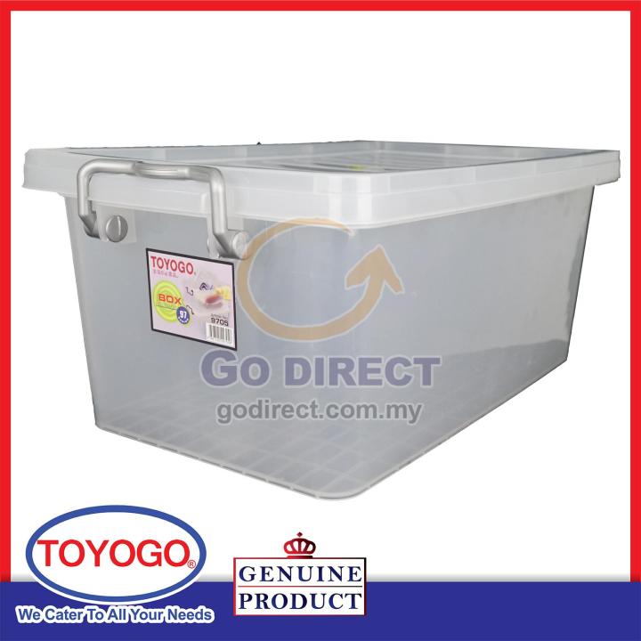 TOYOGO 24L Storage Box Plastic Container Storage Container Box With ...