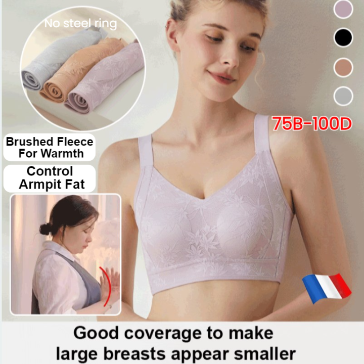 【breast Minimizing】lightweight Push Up Bra Armpit Fat Control Big Breasts Look Smaller Wireless