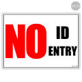 No ID No Entry Sign - Laminated Signage - A4 Size | Lazada PH