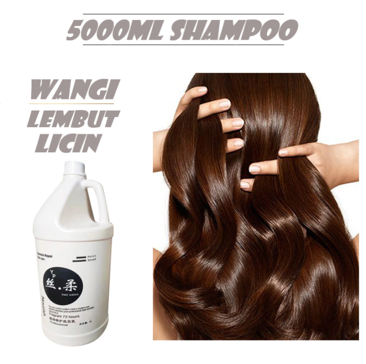 美发店专用大桶hair shampoo salon 5L丝柔洗发水滋润柔顺洗发露护发素Hair salon special barrel hair shampoo salon 5L ...