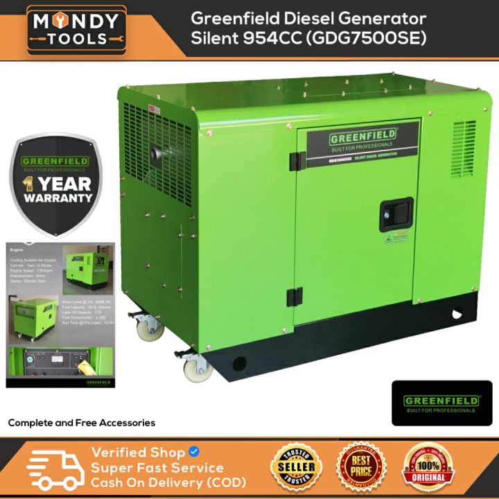 Greenfield Diesel Generator Silent 954CC (GDG7500SE) (Original) | Lazada PH