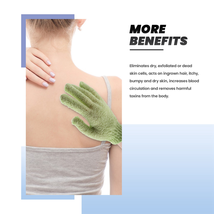 4 Pair Shower Bath Gloves Exfoliating Wash Skin Spa Massage Body Scrubber Cleaner | Lazada PH