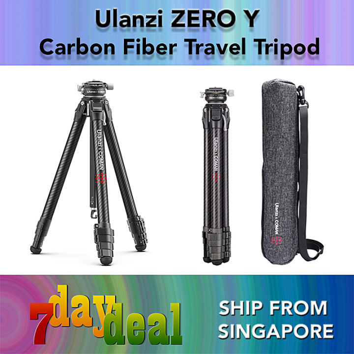 Ulanzi & COMAN Zero-Y Travel Tripod (Carbon Fibre / Fiber Zero Y ...